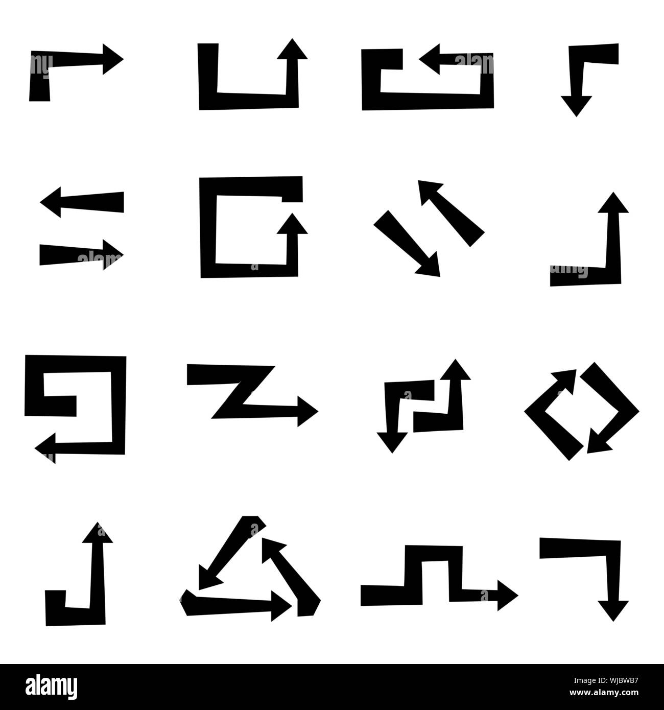 Direction arrows Black and White Stock Photos & Images - Alamy