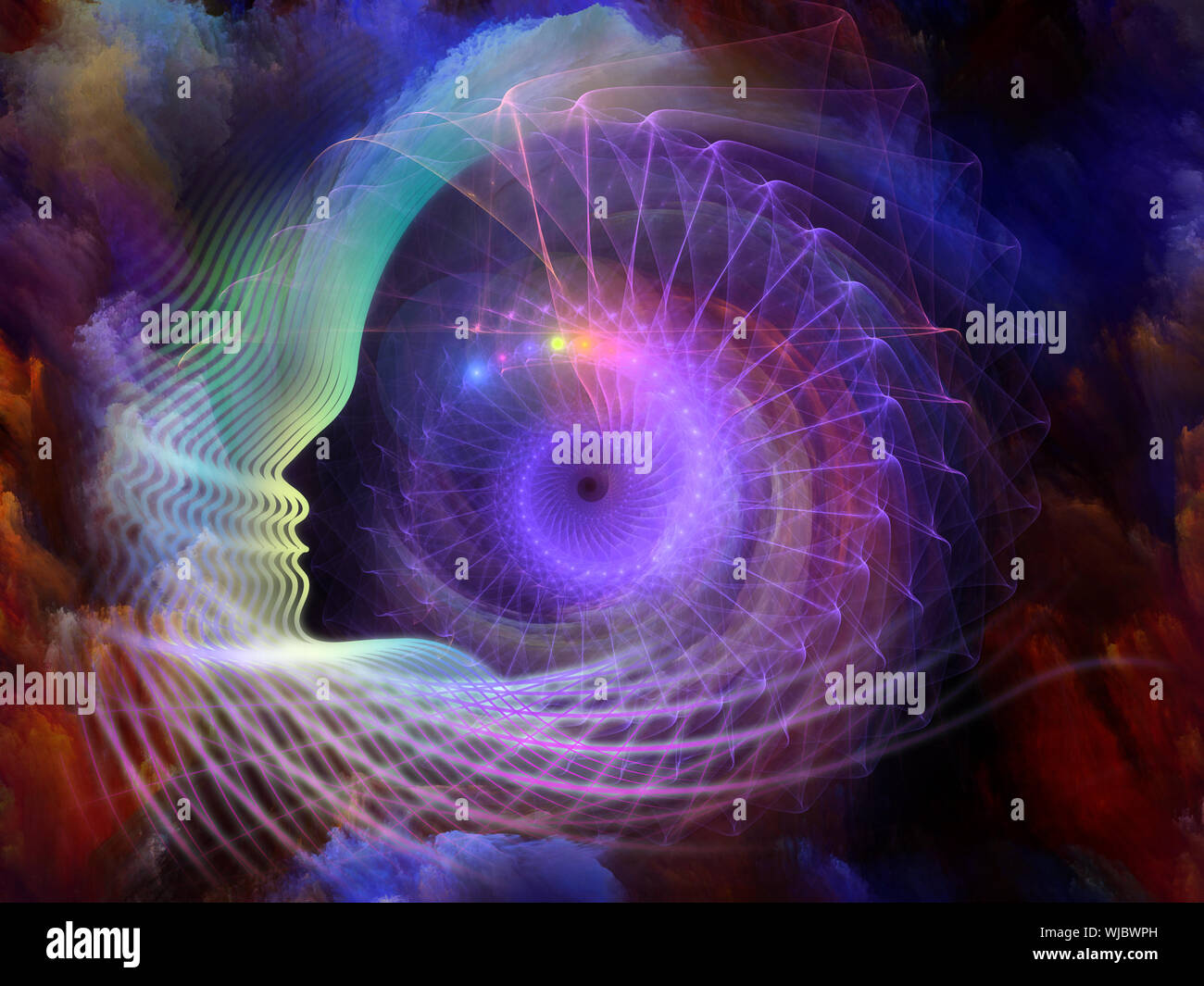 Geometry of the Soul series two. Composition of human profile and ...
