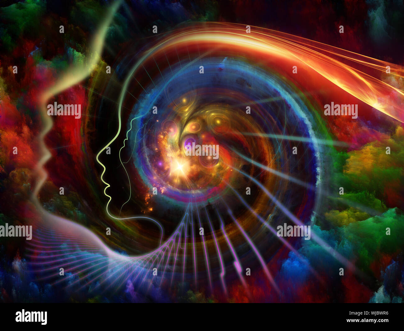 Geometry of the Soul series two. Composition of human profile and ...