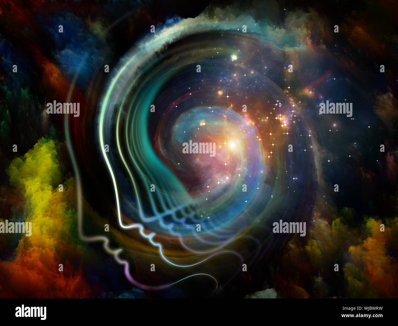 Geometry of the Soul series two. Arrangement of human profile and ...