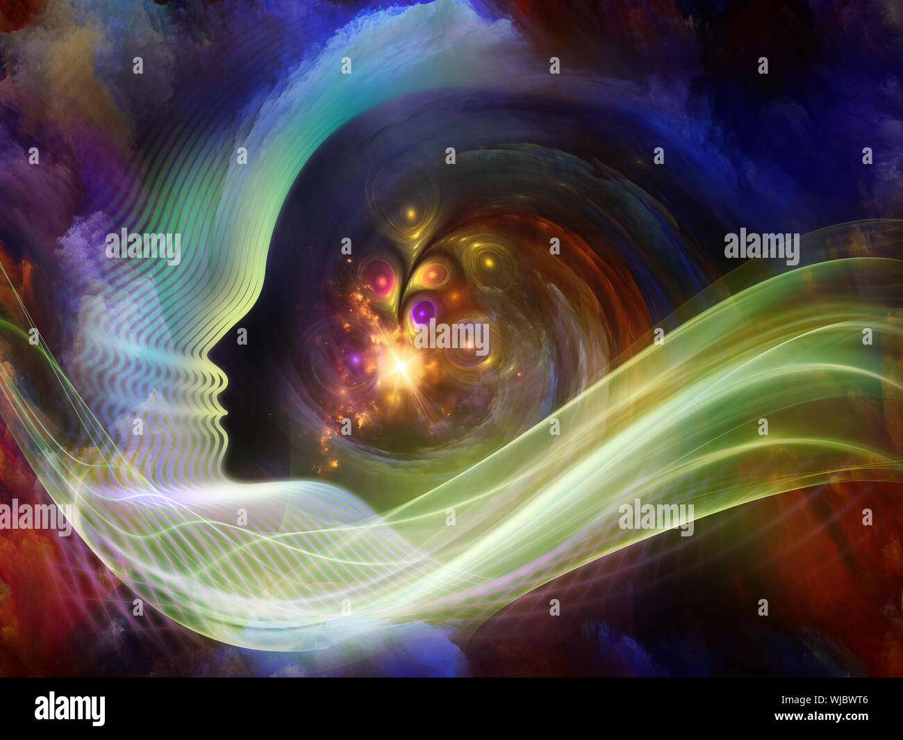Geometry of the Soul series two. Arrangement of human profile and ...