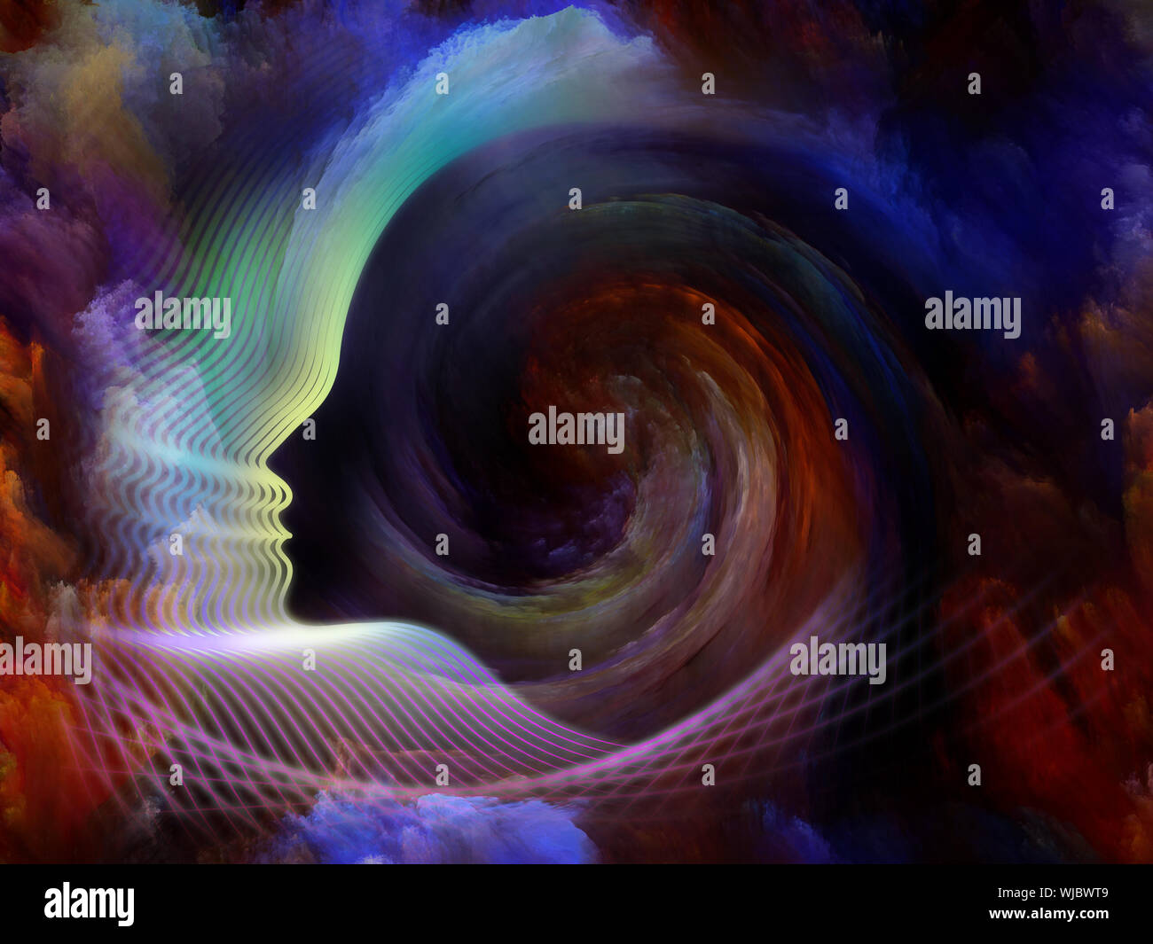 Geometry of the Soul series two. Design composed of human profile and ...
