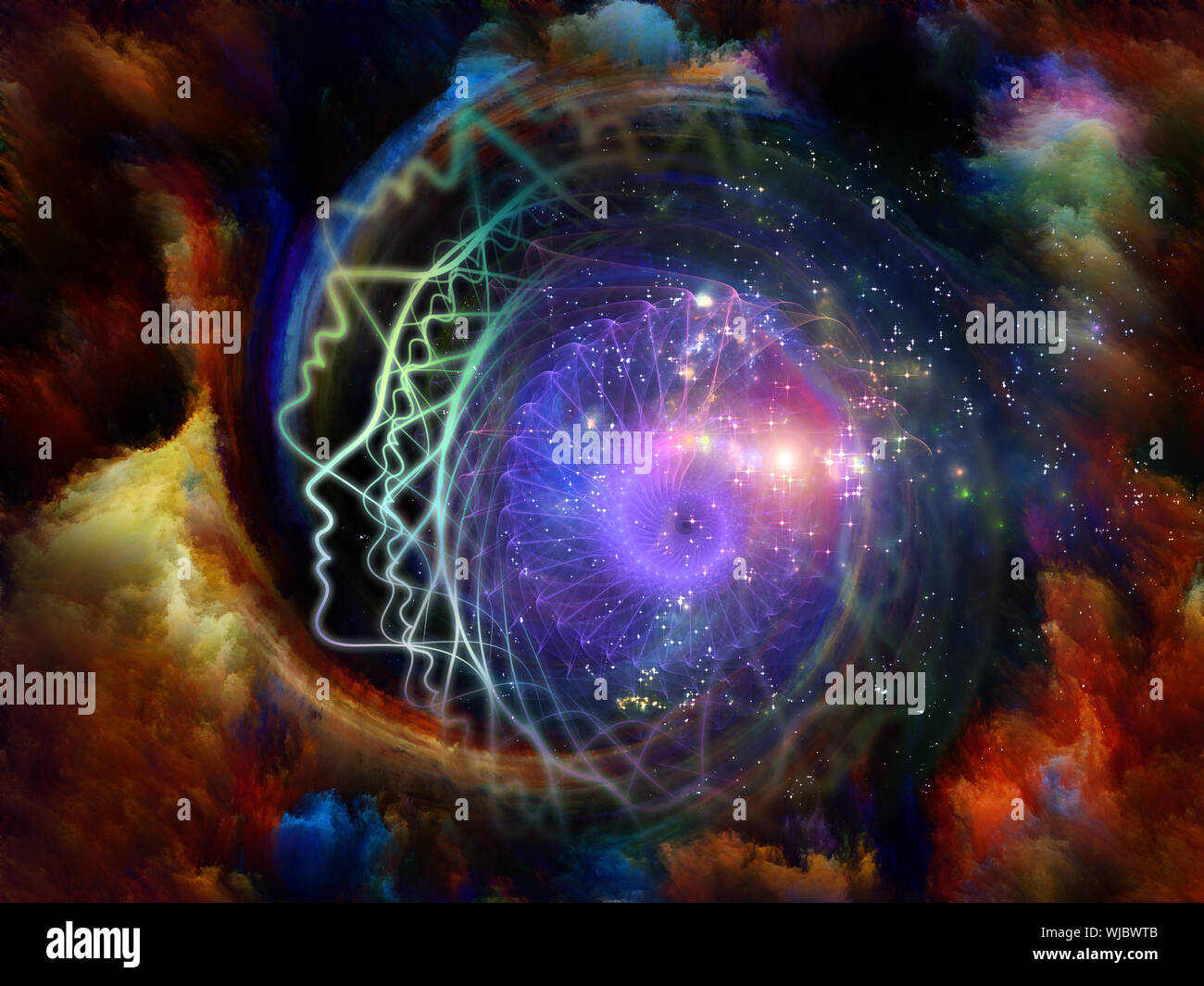Geometry of the Soul series two. Arrangement of human profile and ...