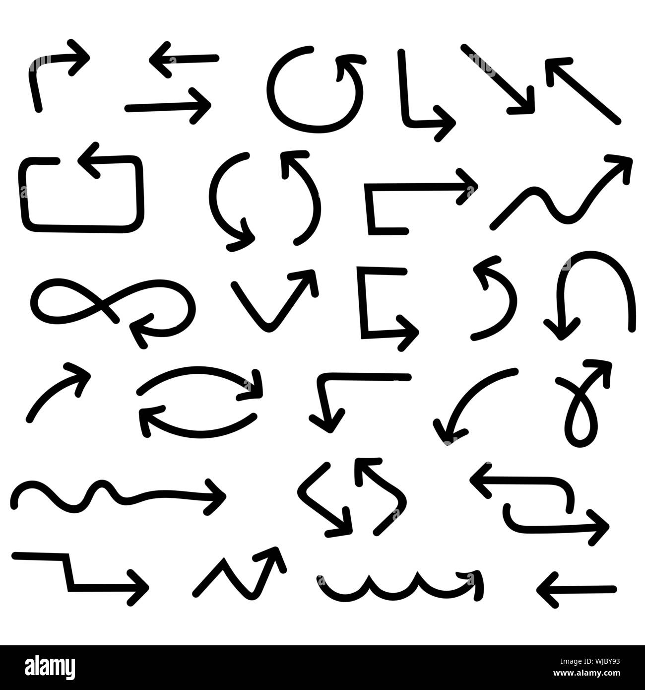 Hand drawn bold arrows Stock Vector Images - Alamy