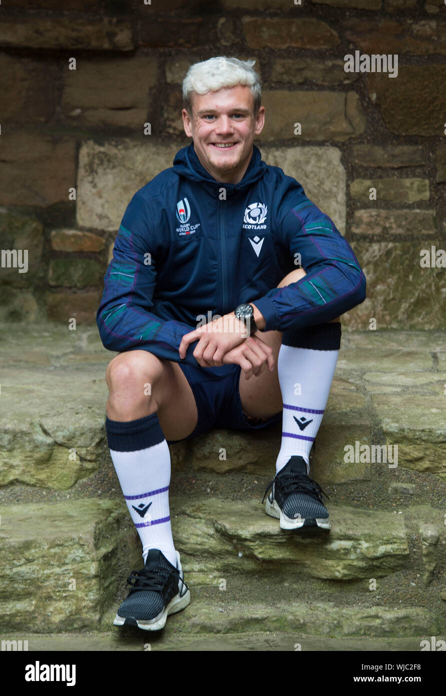Scotland's Darcy Graham during the squad announcement at Linlithgow ...