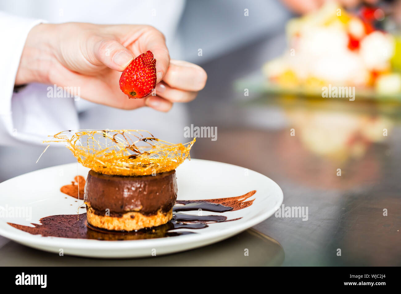Chef cooking in kitchen kitchen hi-res stock photography and images - Alamy