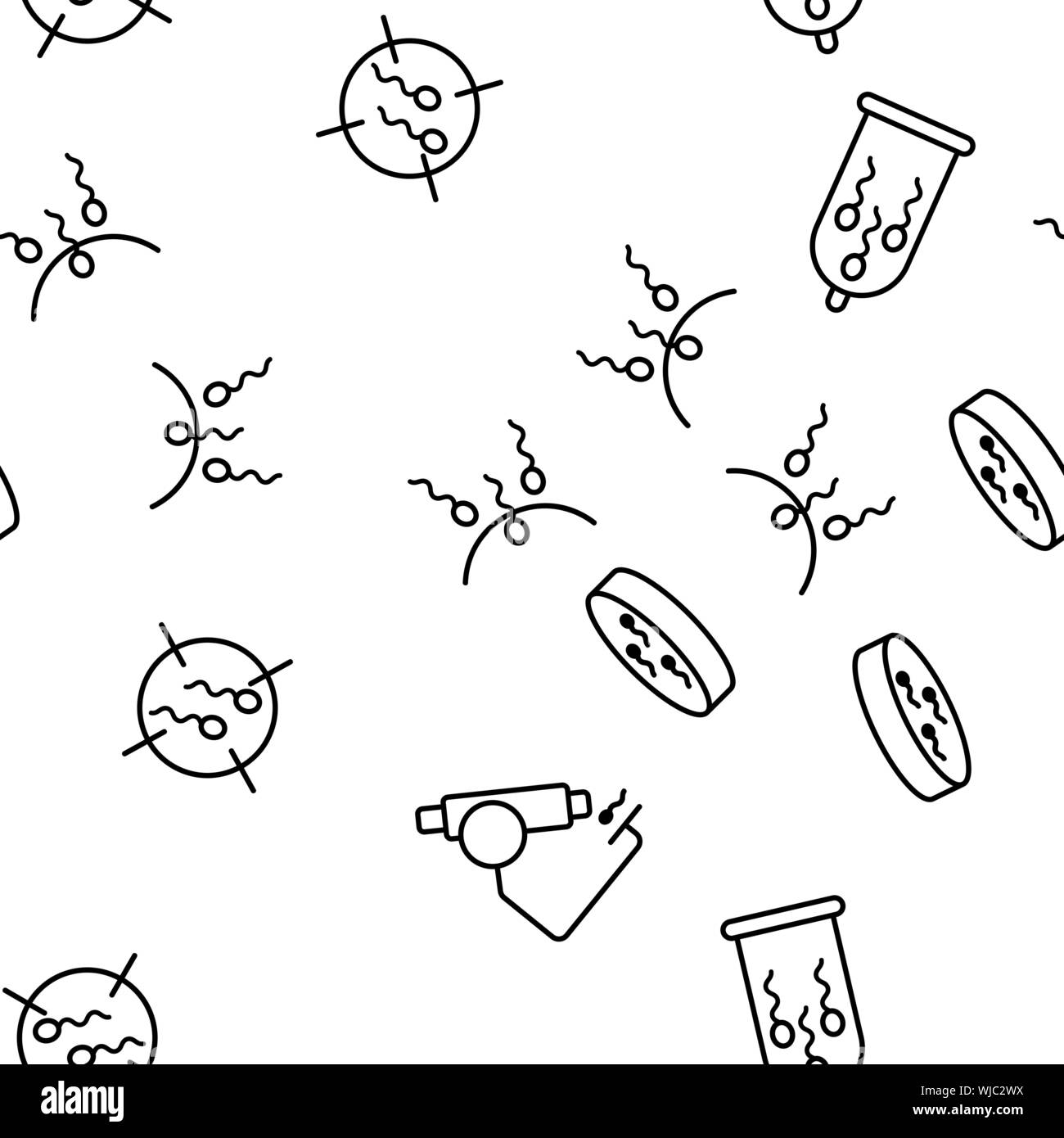 Sperm Cells Vector Seamless Pattern Stock Vector Image And Art Alamy