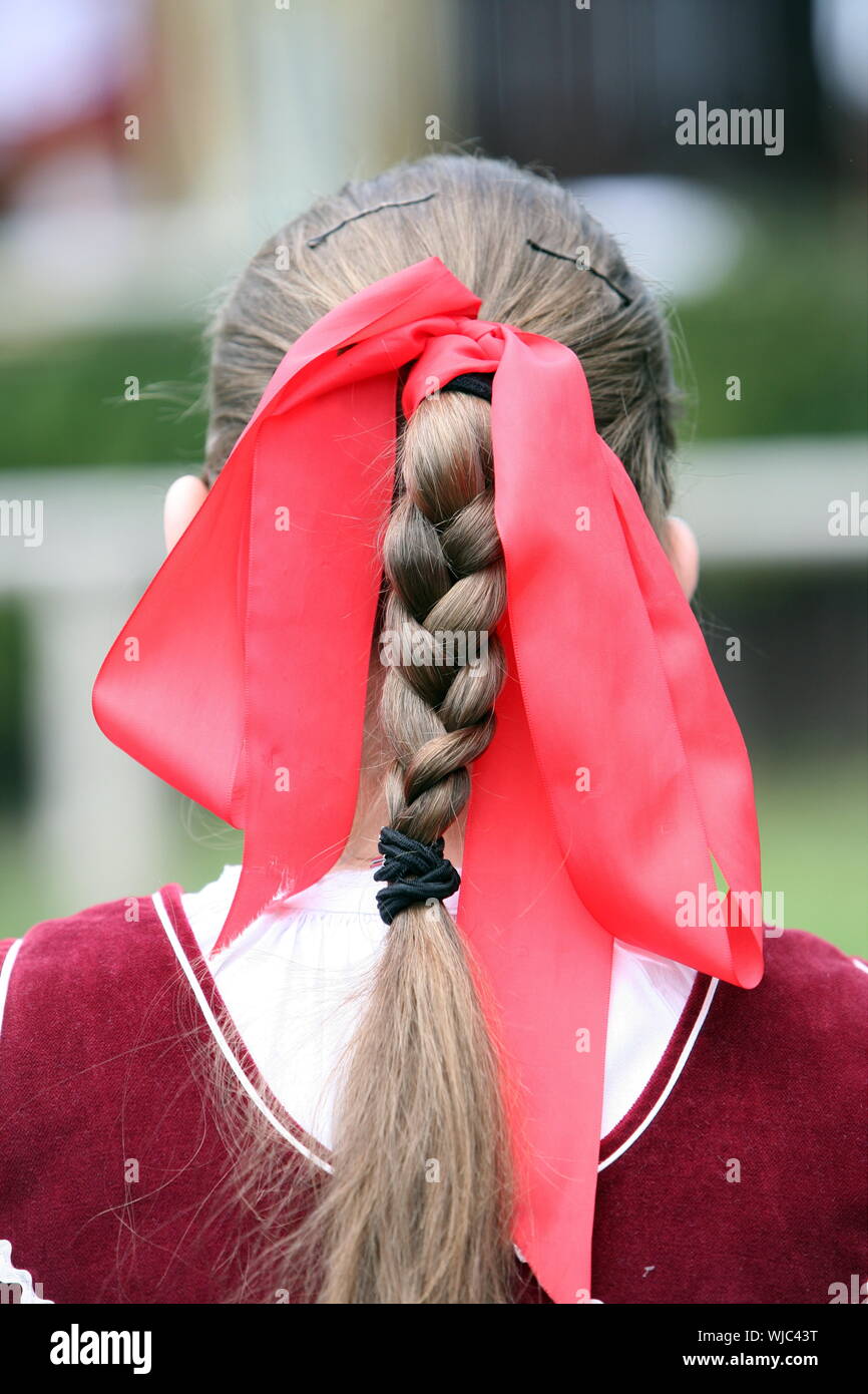 Red Hair Ribbon High Resolution Stock Photography and Images - Alamy