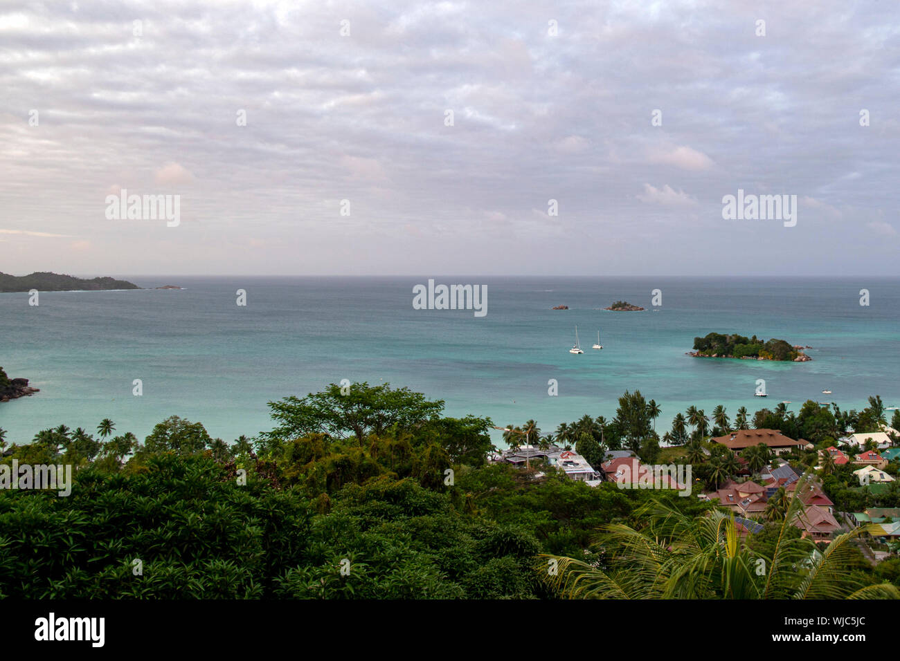 seychelles paradise beach panorama landscape of praslin island Stock ...