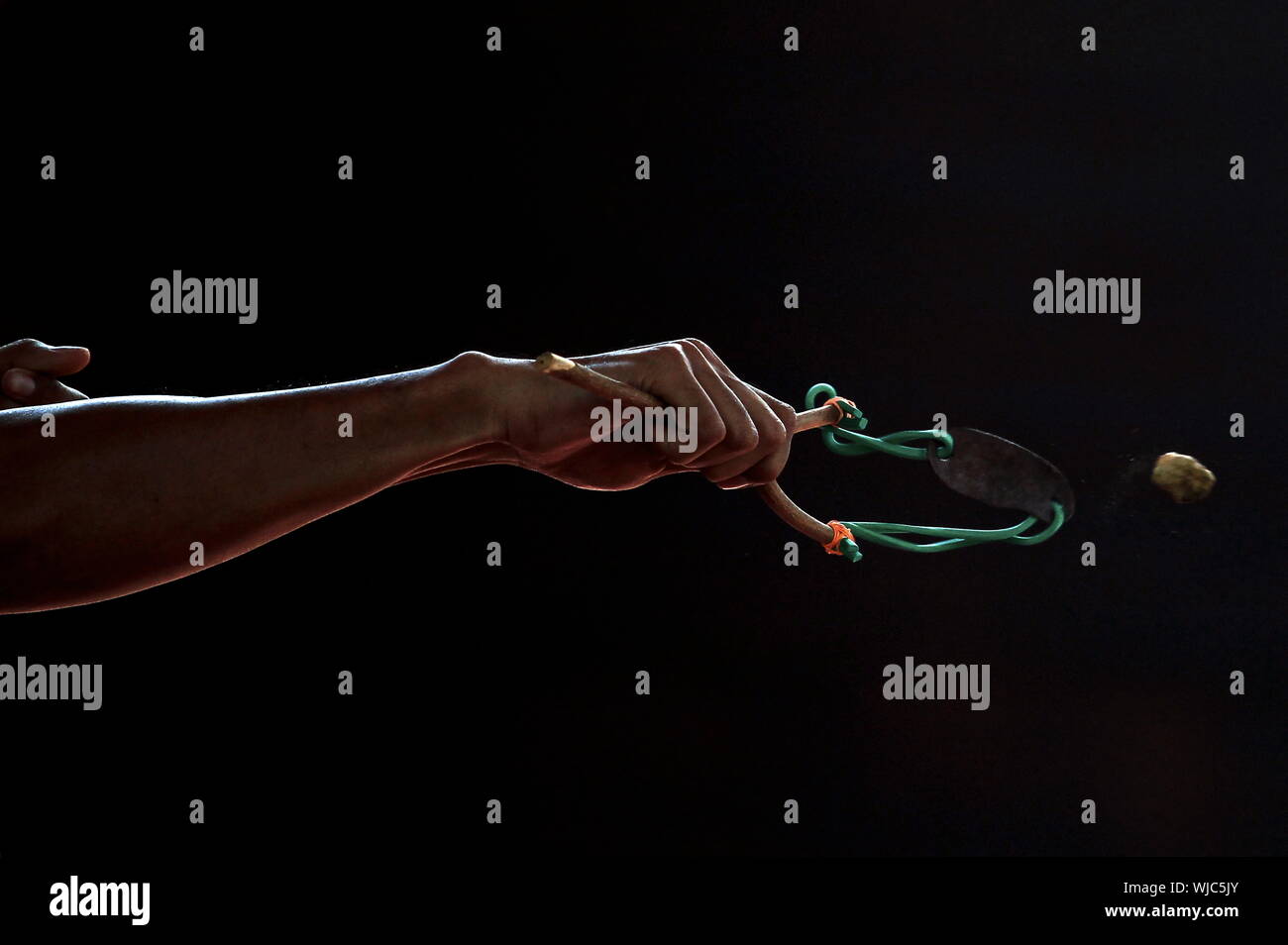 Catapult and hand hi-res stock photography and images - Alamy