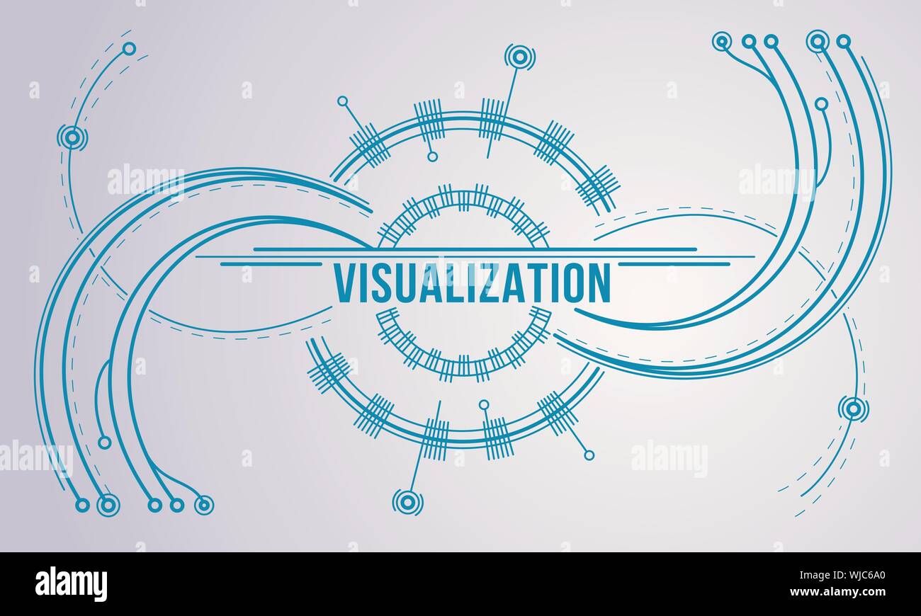 Visualization concept background. Outline illustration of visualization ...
