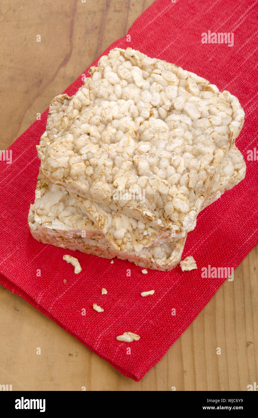 puffed rice on a small red cloth Stock Photo - Alamy