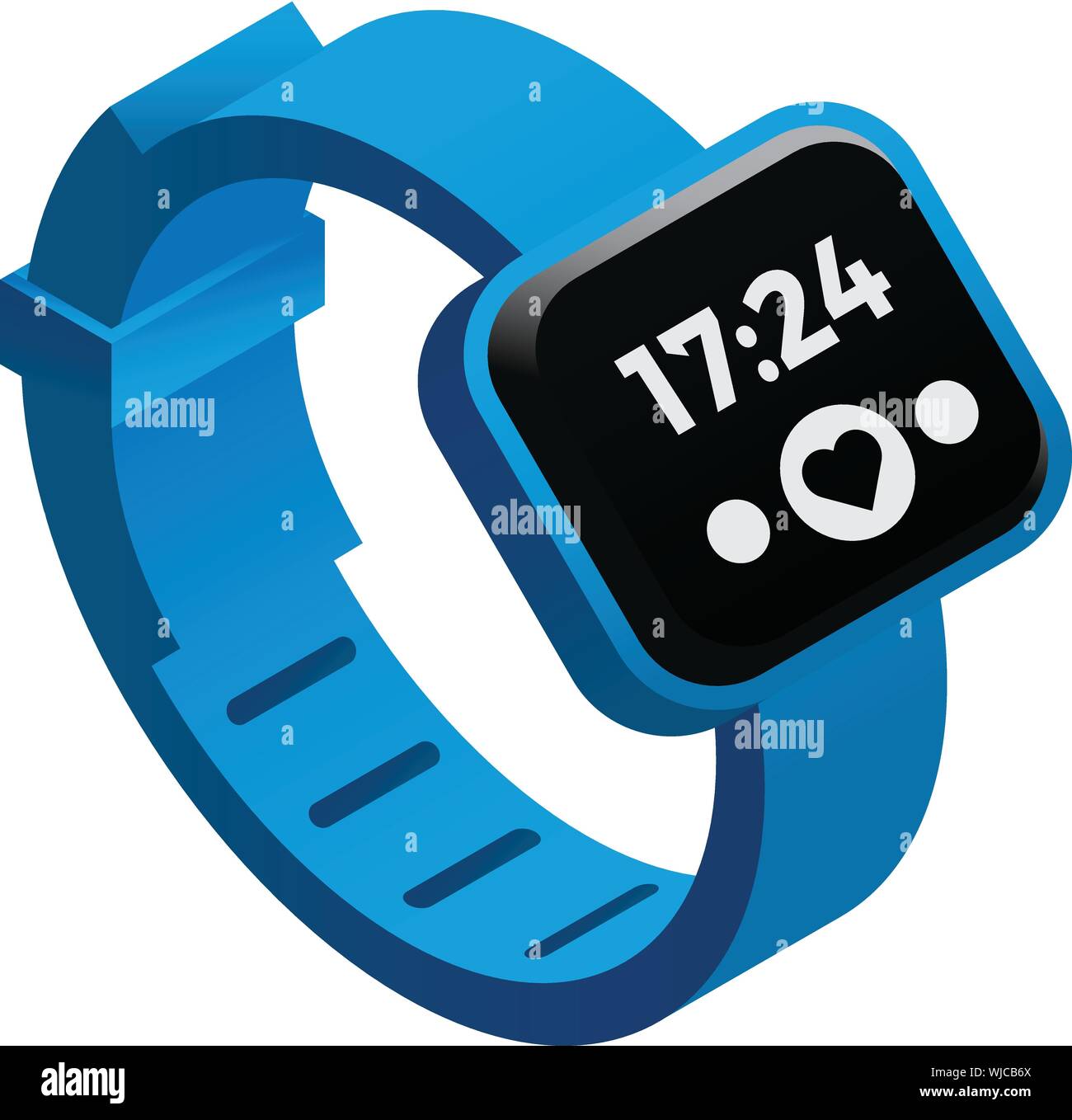 Heart rate fitness tracker icon. Isometric of heart rate fitness ...
