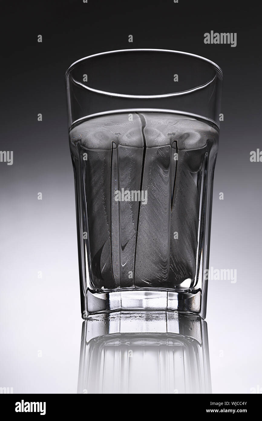 simple water-glass with structured water Stock Photo - Alamy