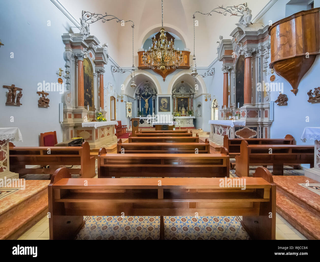 Visovac island catholic monastery island in Croatia Stock Photo - Alamy