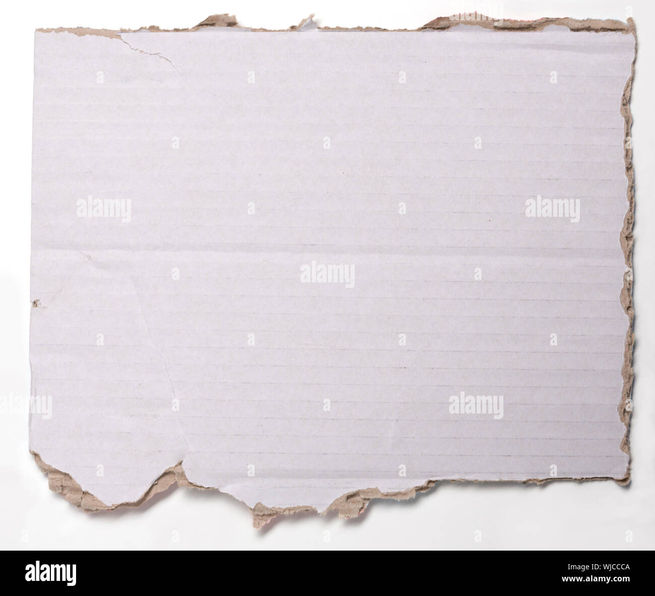ripped crumpled piece of cardboard isolated on white Stock Photo - Alamy