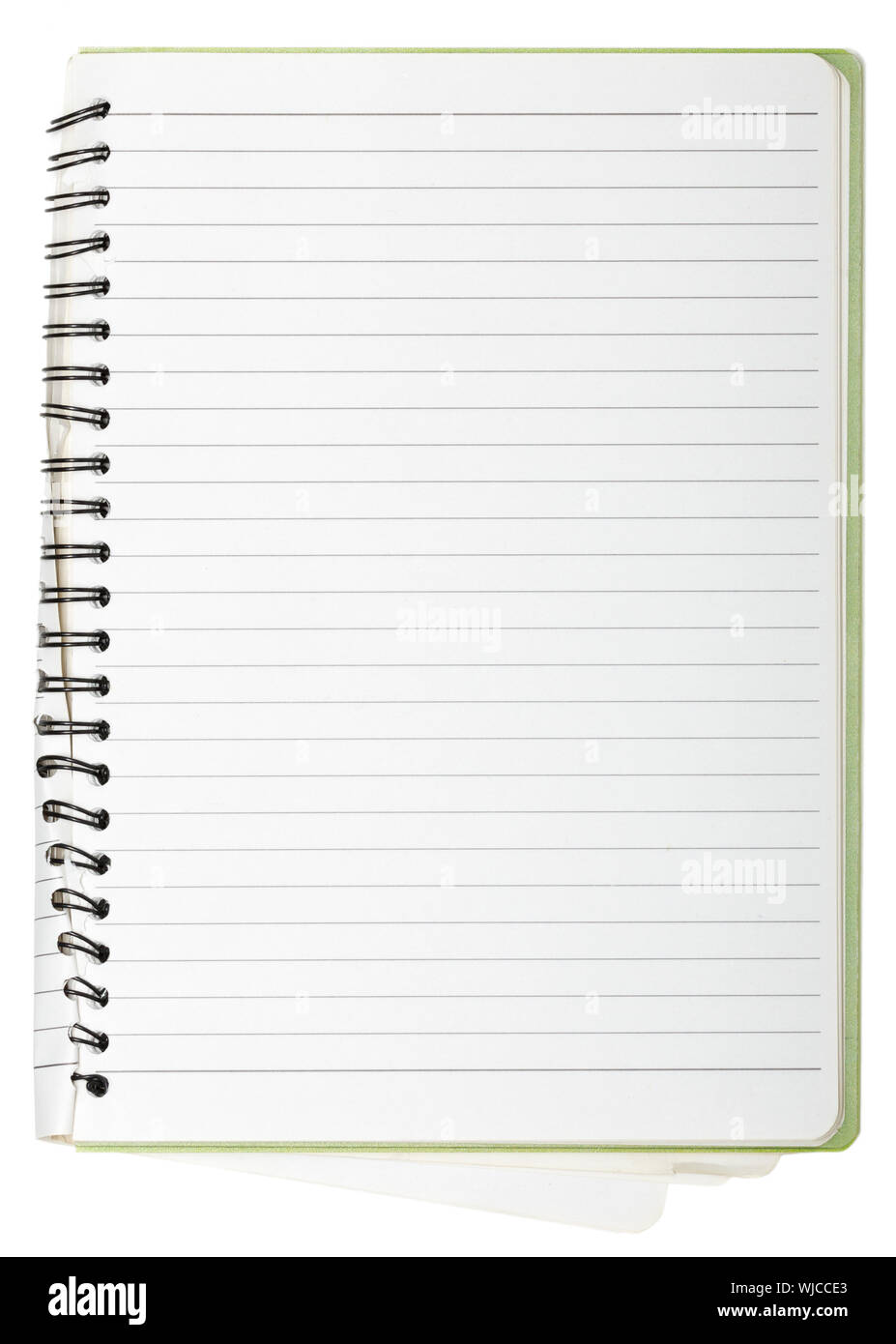 used blank note book with ring binder isolated on white Stock Photo - Alamy
