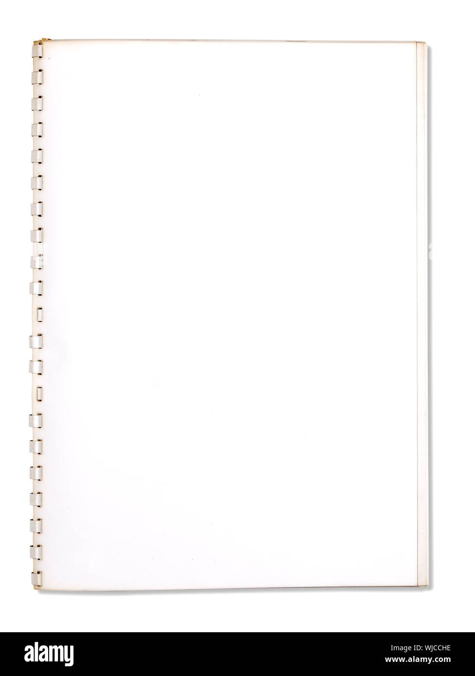 used blank note book with ring binder isolated on white Stock Photo - Alamy