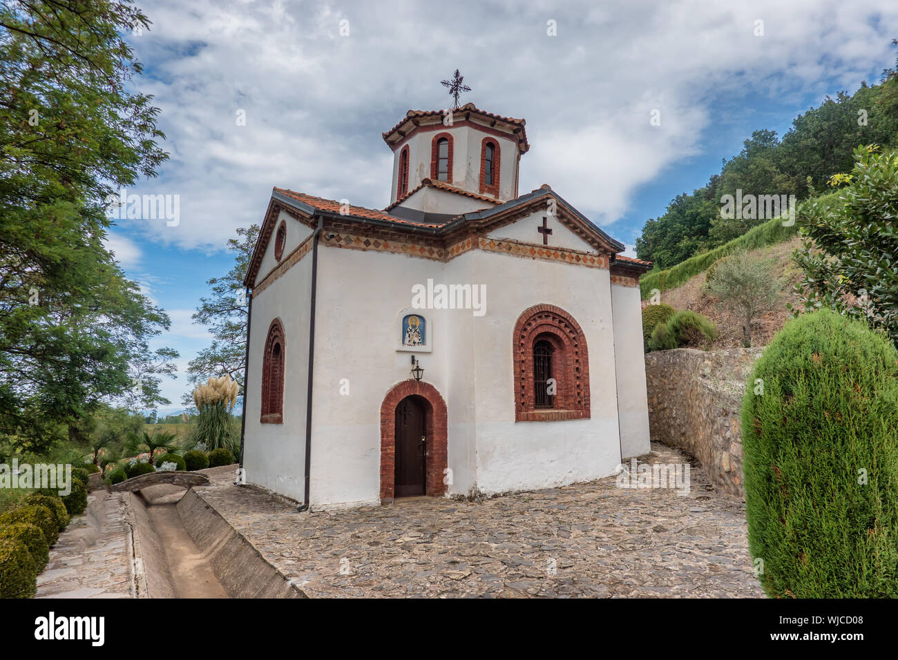 Monastery church of st Athanasius at lake Ohrid, Macedonia Stock Photo ...