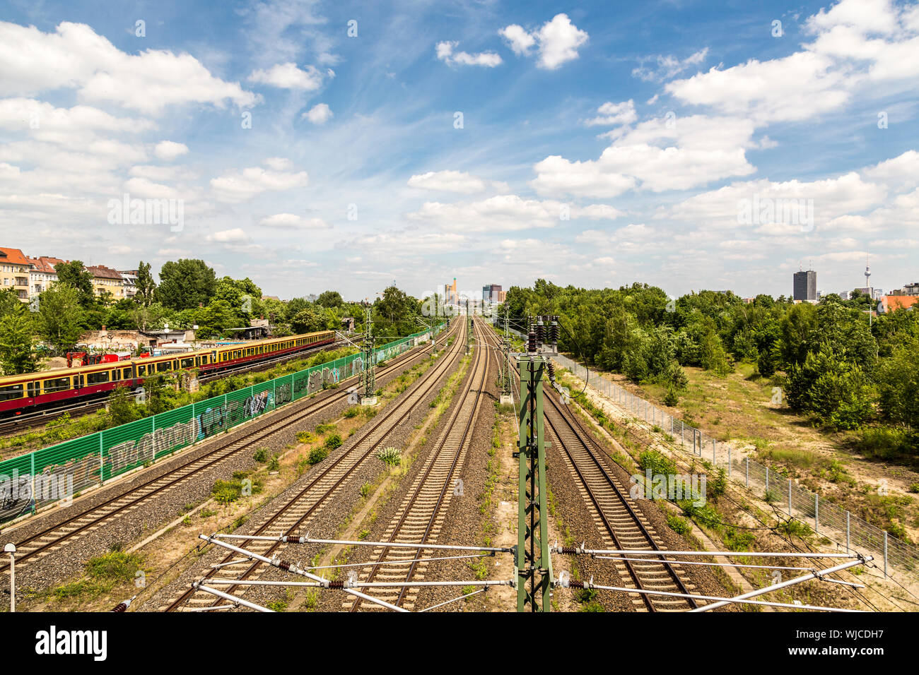 Berlin railway in summer Stock Photo - Alamy