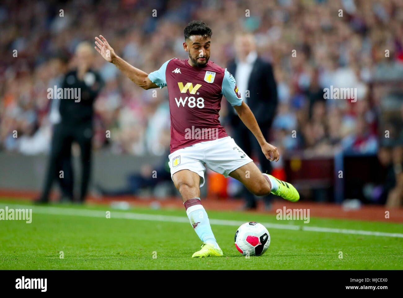 Aston Villa's Neil Taylor during the Premier League match at Villa Park ...
