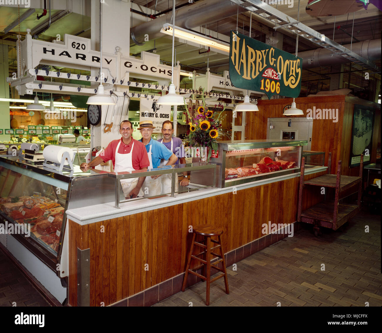 Harry G. Ochs butcher shop, at Reading Terminal Market, Philadelphia ...