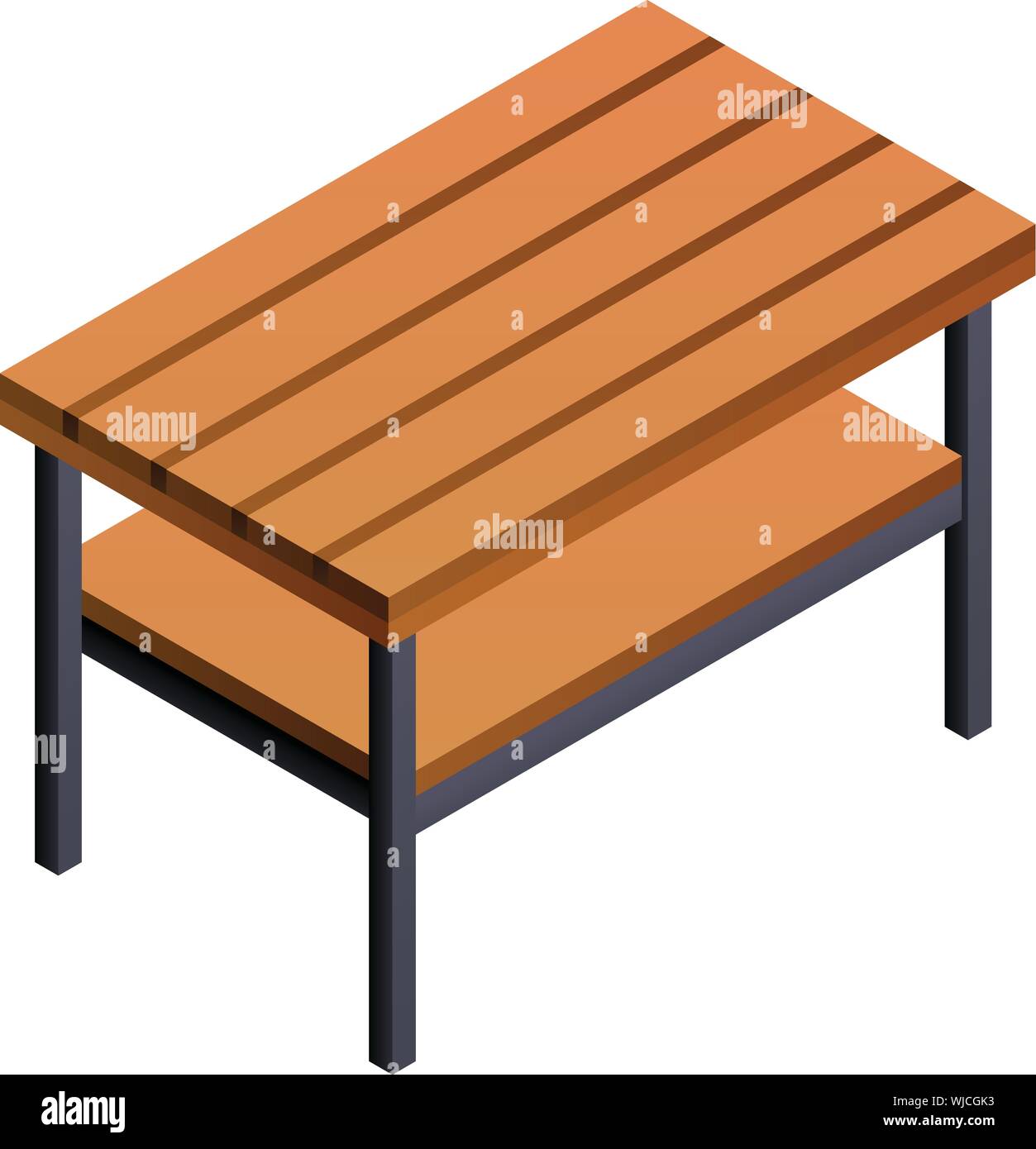 Carpenter wood table icon. Isometric of carpenter wood table vector ...
