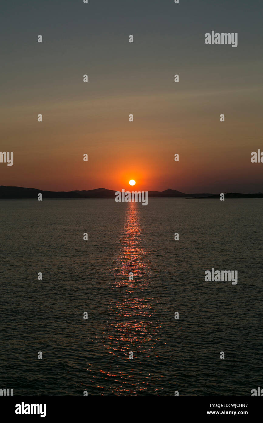 sunset on a cloudless sky Stock Photo - Alamy