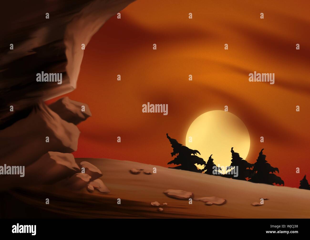 Tree cave painting hi-res stock photography and images - Alamy