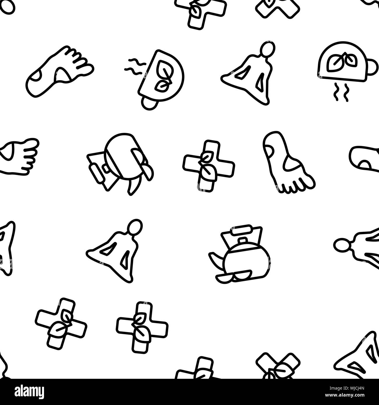 Naturopathy Therapy Vector Seamless Pattern Stock Vector Image & Art ...