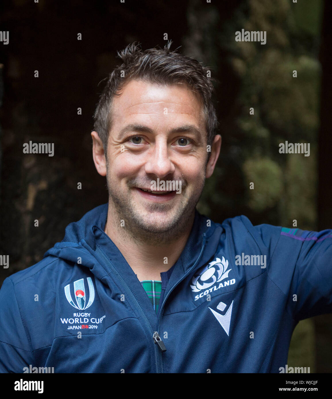 Scotland's Greig Laidlaw during the squad announcement at Linlithgow ...