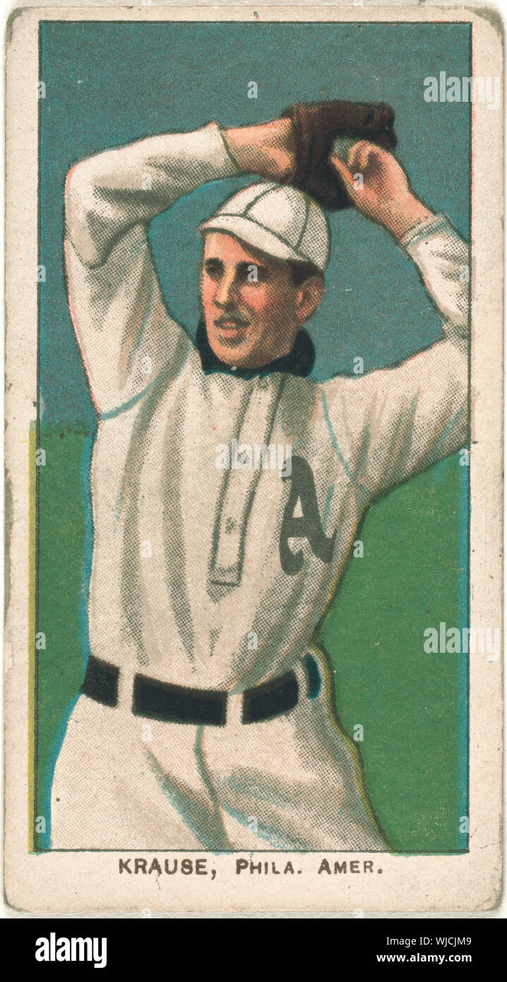 Harry Krause, Philadelphia Athletics, baseball card portrait Stock Photo - Alamy
