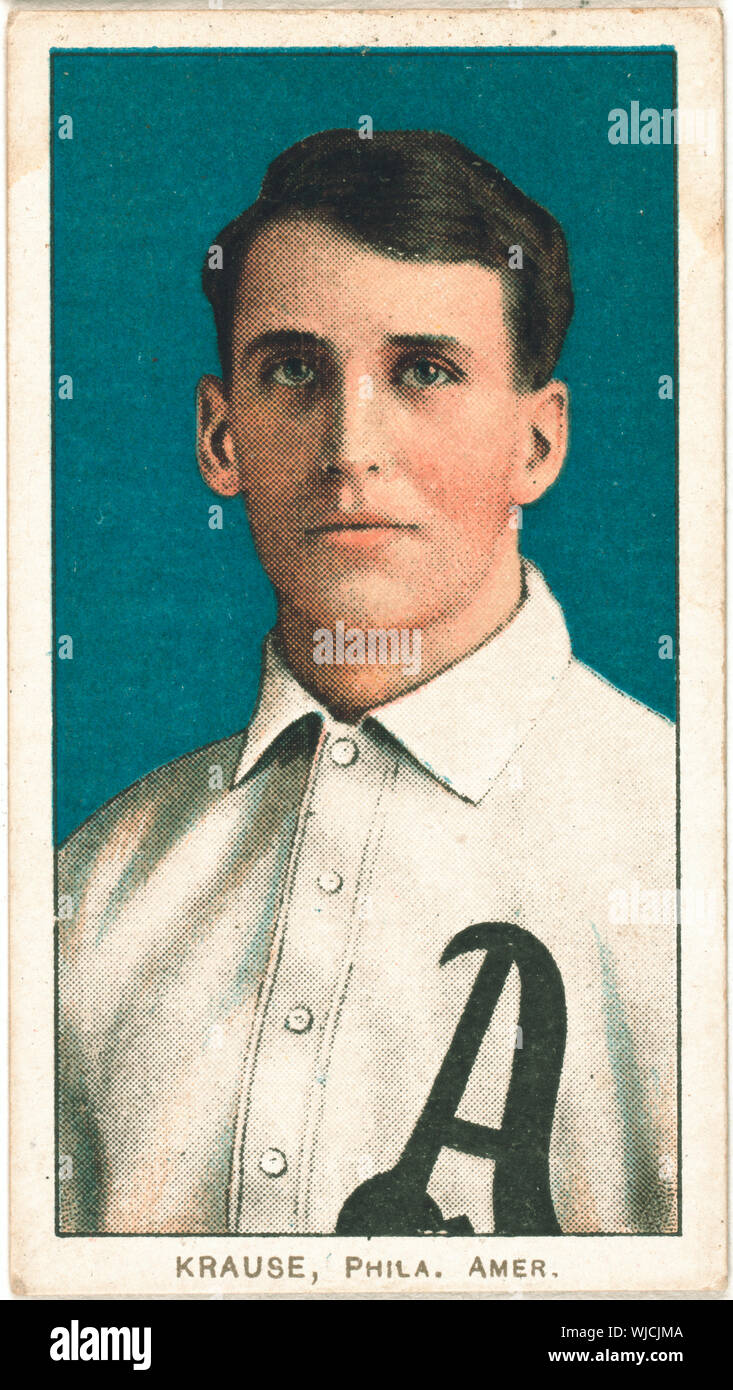 Harry Krause, Philadelphia Athletics, baseball card portrait Stock Photo - Alamy