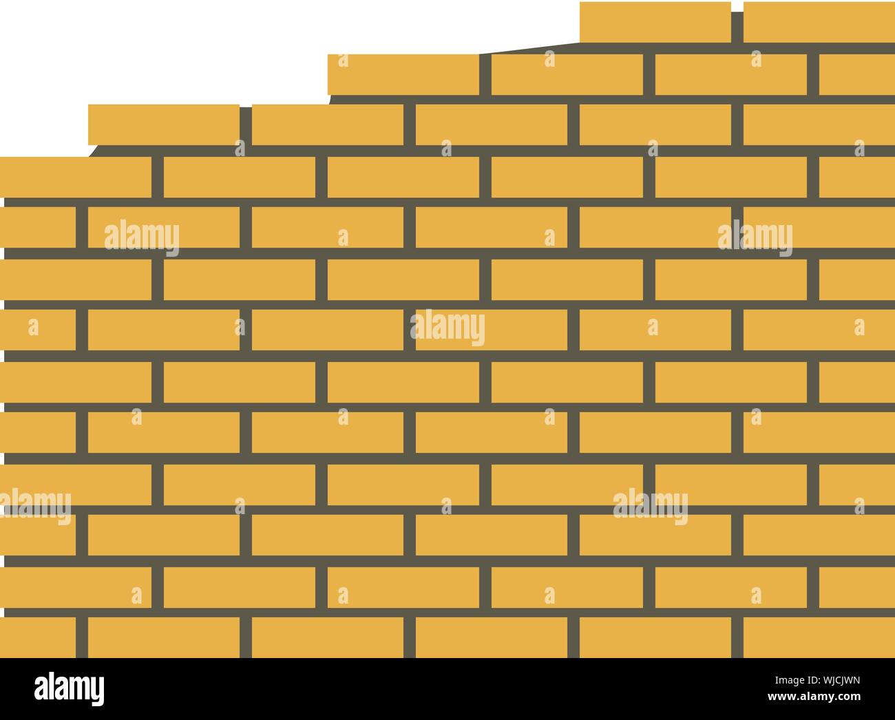 Brick wall icon. Flat illustration of brick wall vector icon for web ...