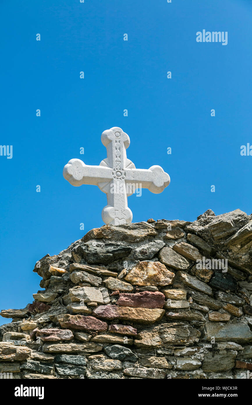 orthodox cross at an ancient wall Stock Photo - Alamy