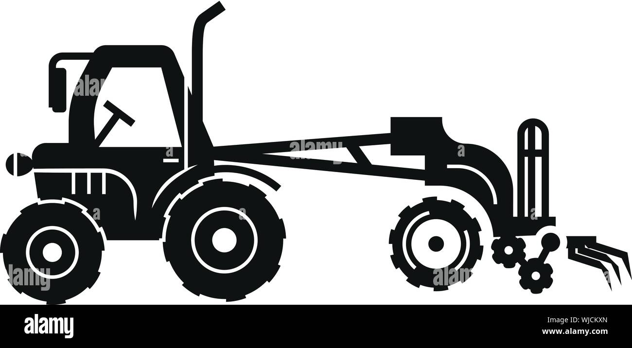 Modern tractor machinery icon. Simple illustration of modern tractor ...