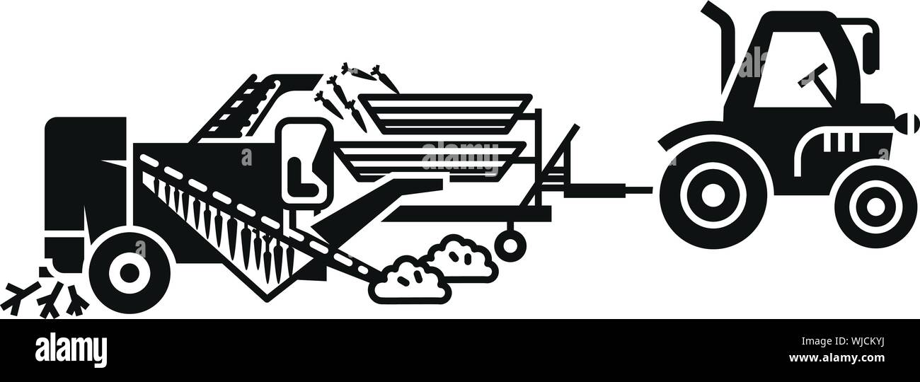 Farming machinery icon. Simple illustration of farming machinery vector ...