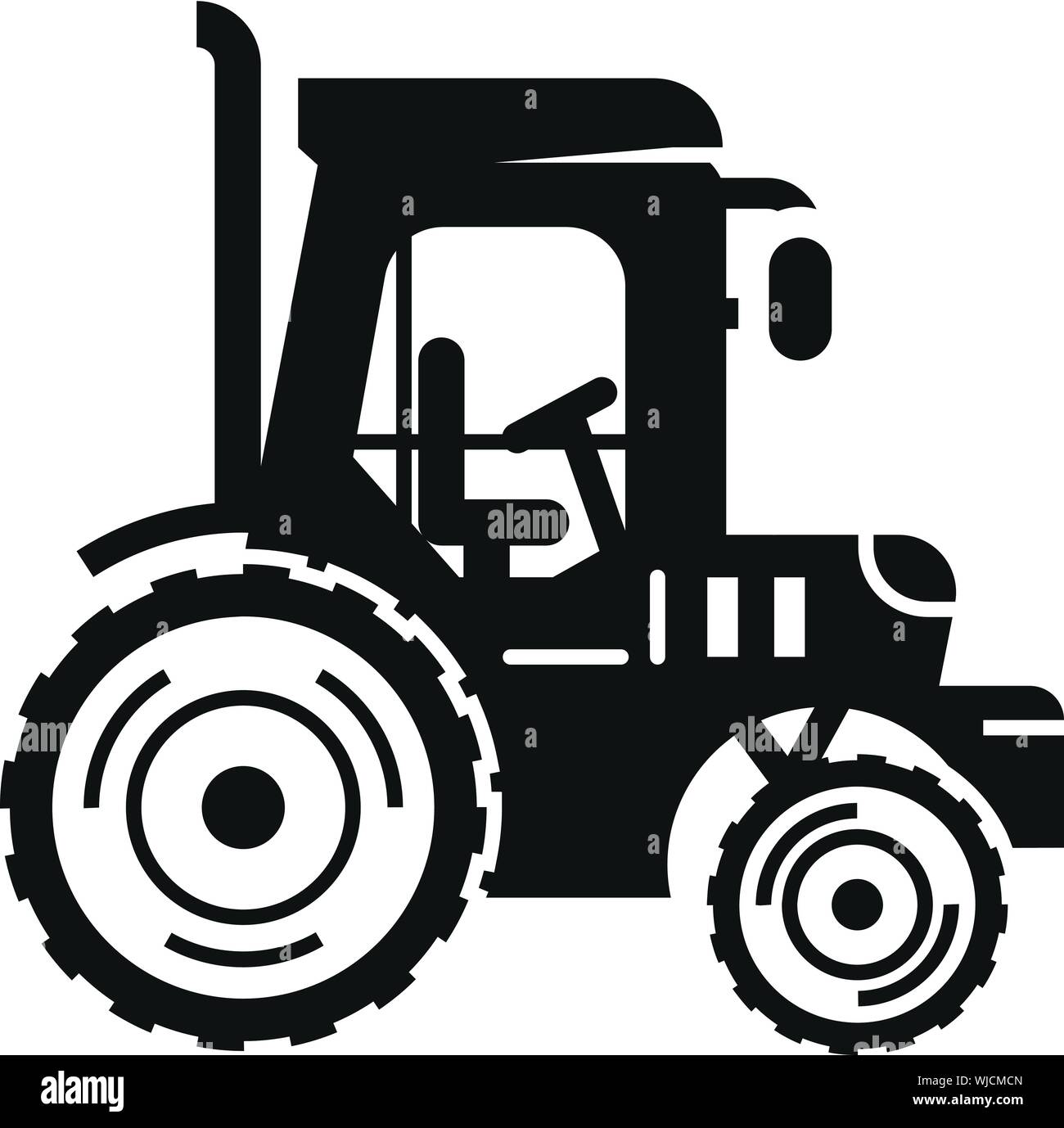 Retro tractor icon. Simple illustration of retro tractor vector icon ...