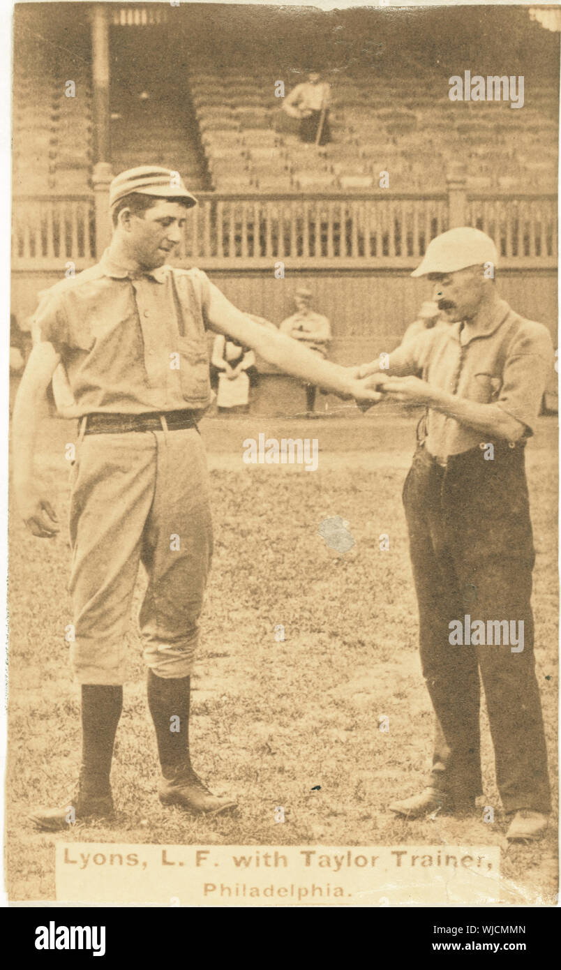 Harry Lyons and Billy Taylor, Philadelphia Quakers, baseball card ...