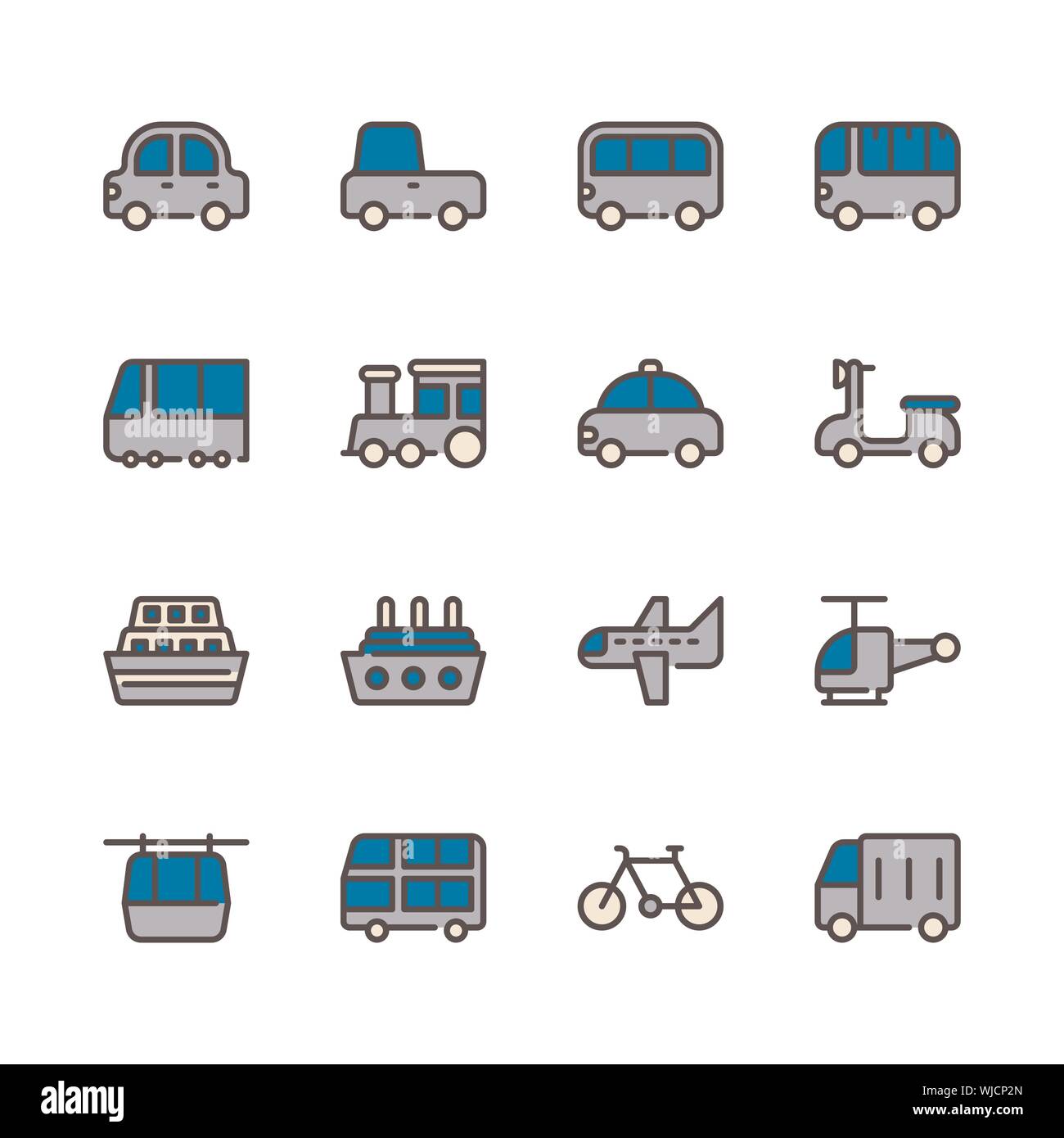 Transportation icon set.Vector illustration Stock Vector Image & Art ...