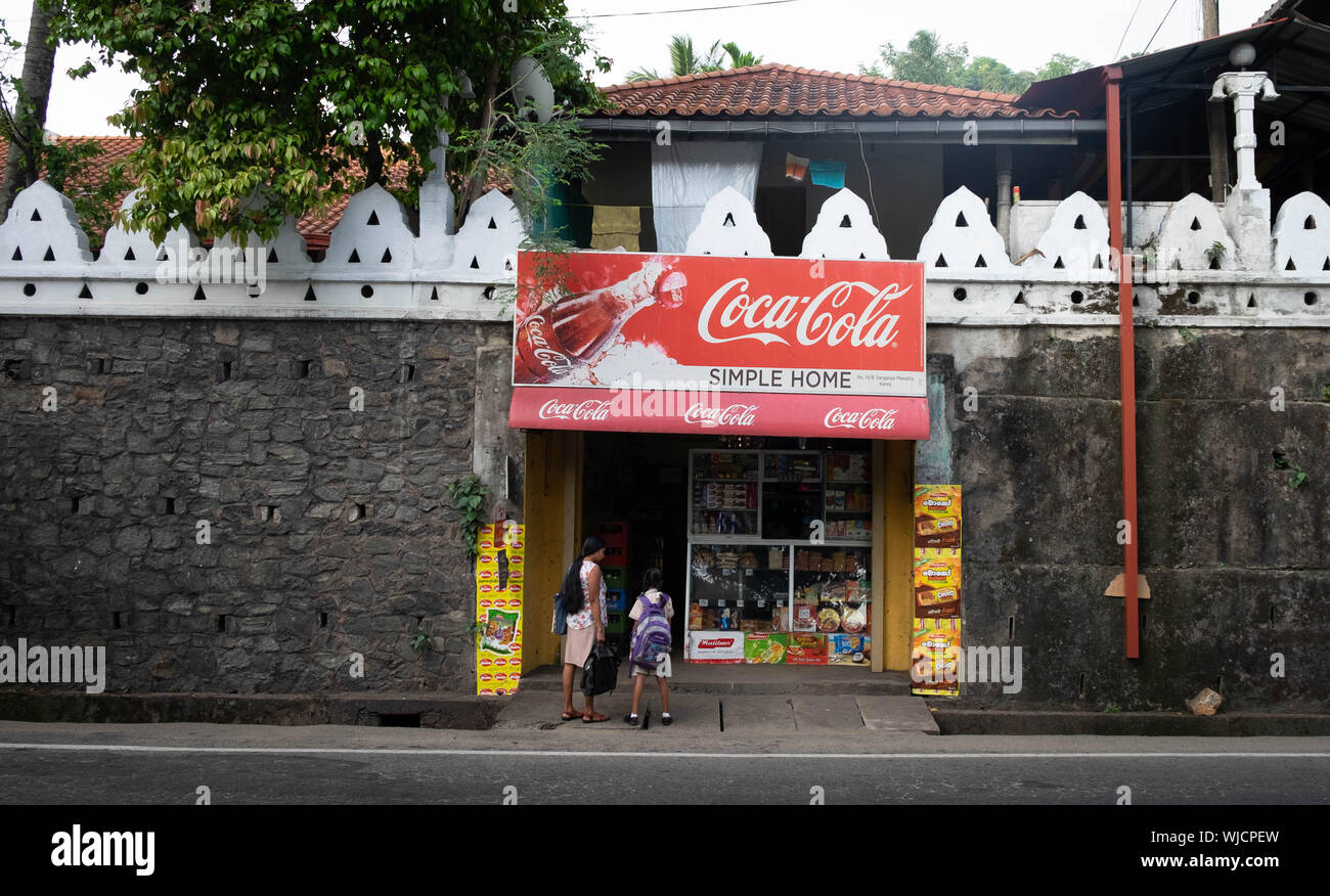 KANDY, SRI LANKA - AUGUST 05-2019: Little shops, small business in the ...