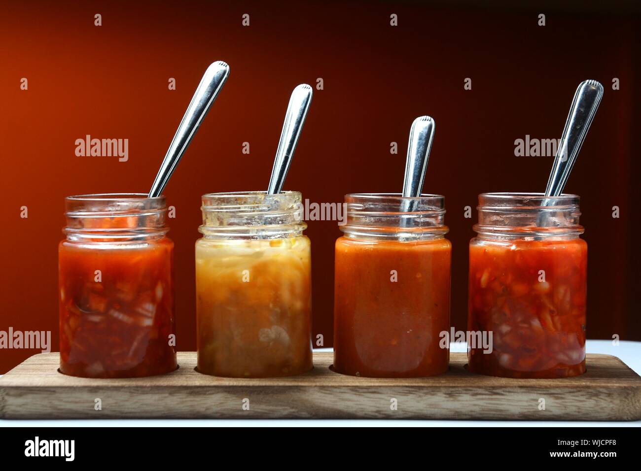Food in glass jars hi-res stock photography and images - Alamy