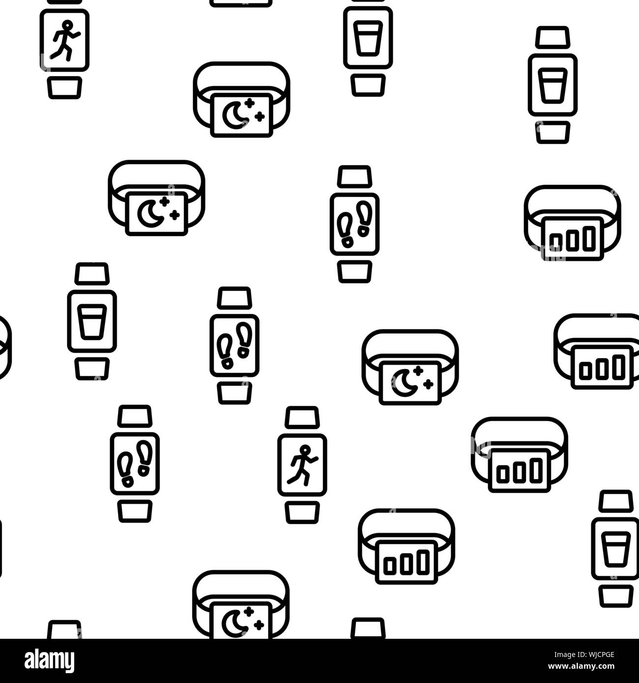 Watch Tracker Vector Seamless Pattern Stock Vector Image & Art - Alamy