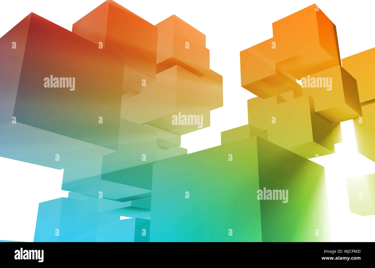 Abstract Blocks with Party Trendy Color Art Stock Photo - Alamy