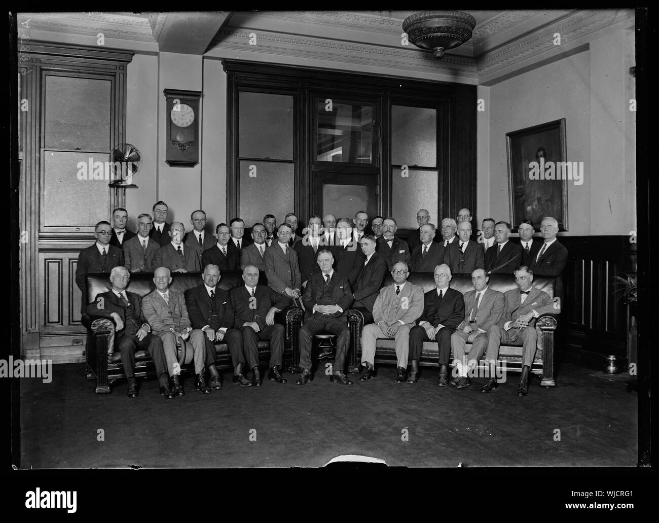 Harry S. New and group Stock Photo - Alamy