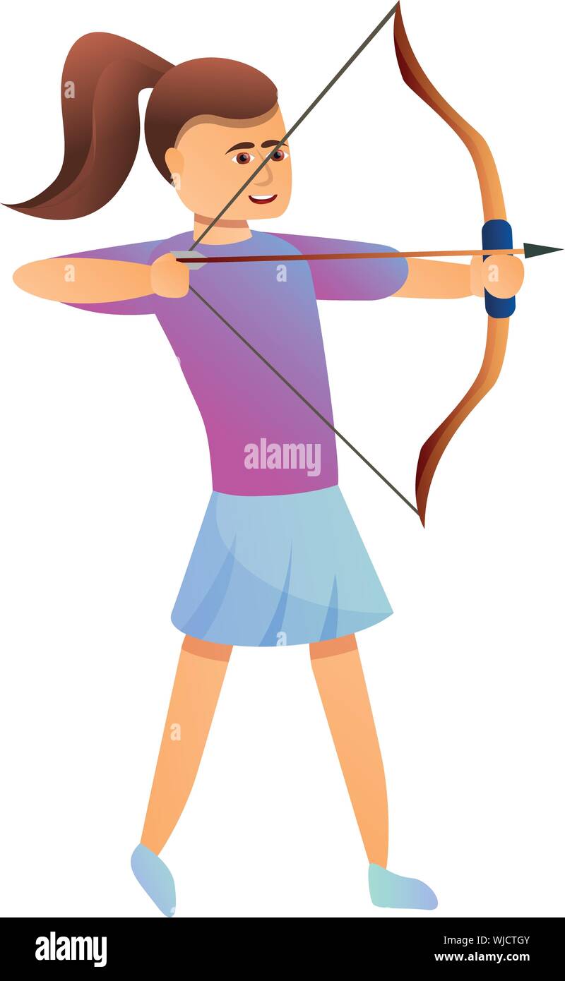 Girl Archery Clipart