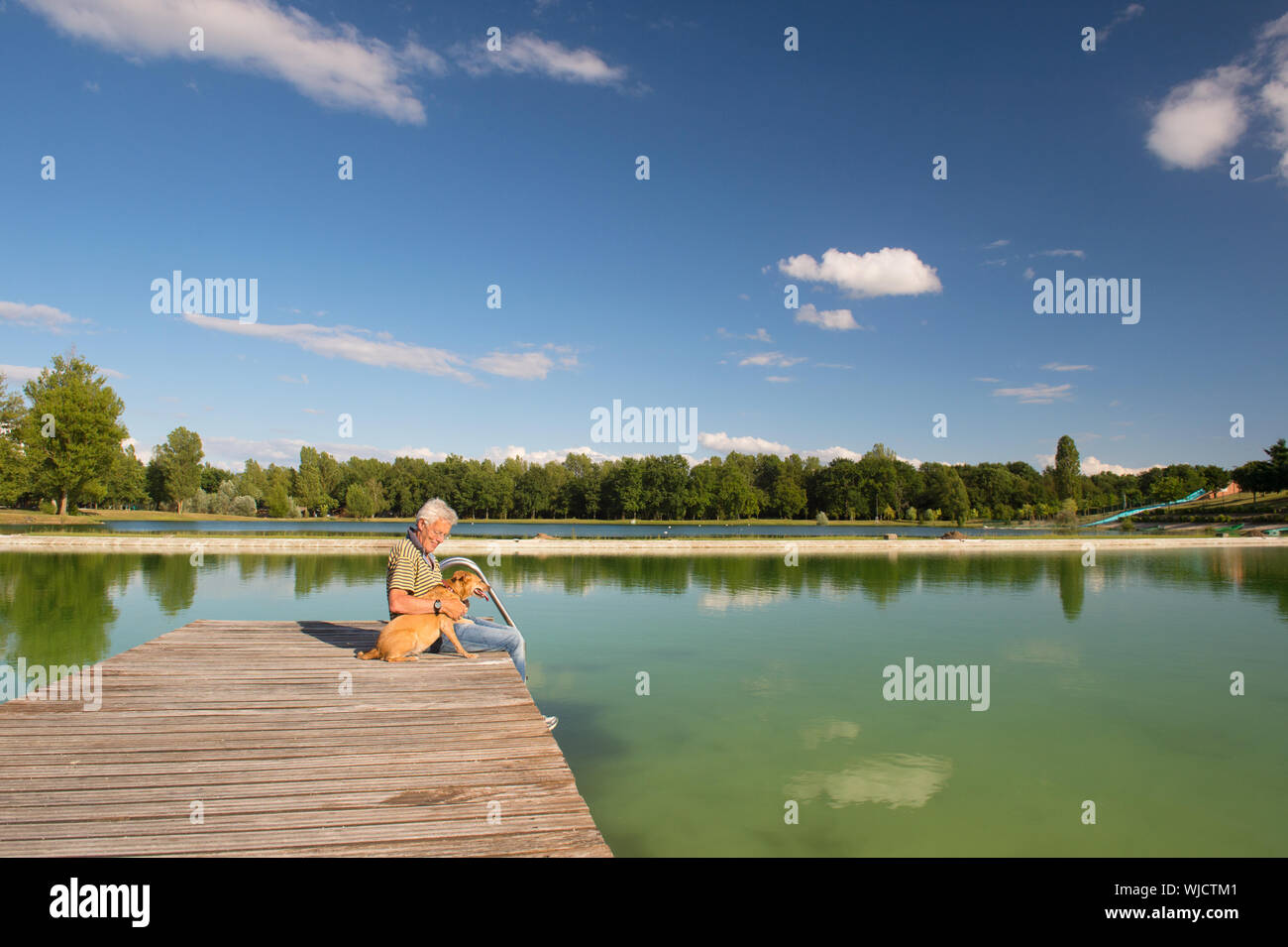 Lake in France at French Rhone-Alpes Stock Photo - Alamy