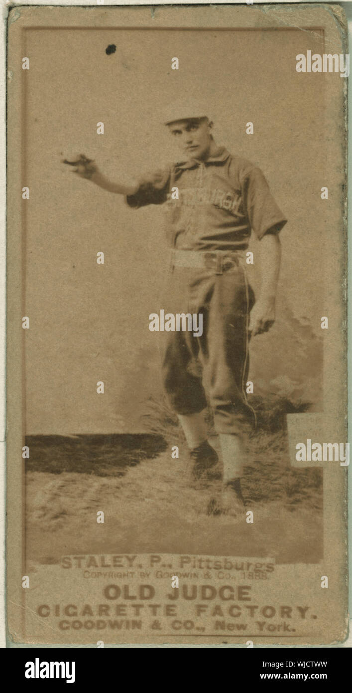 Harry Staley, Pittsburgh Alleghenys, baseball card portrait Stock Photo ...