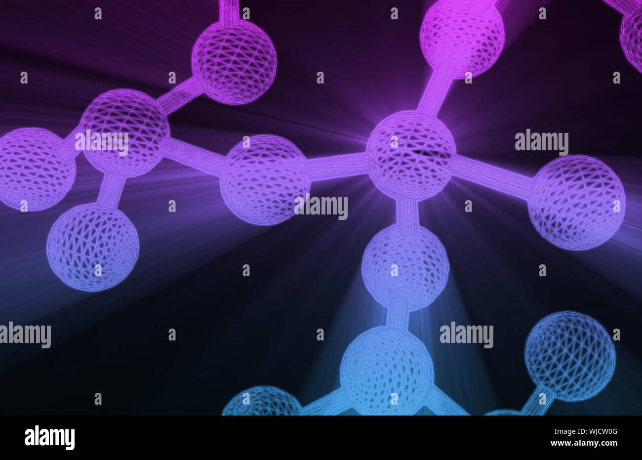 Molecular Structure with Connected Molecule As Art Stock Photo - Alamy
