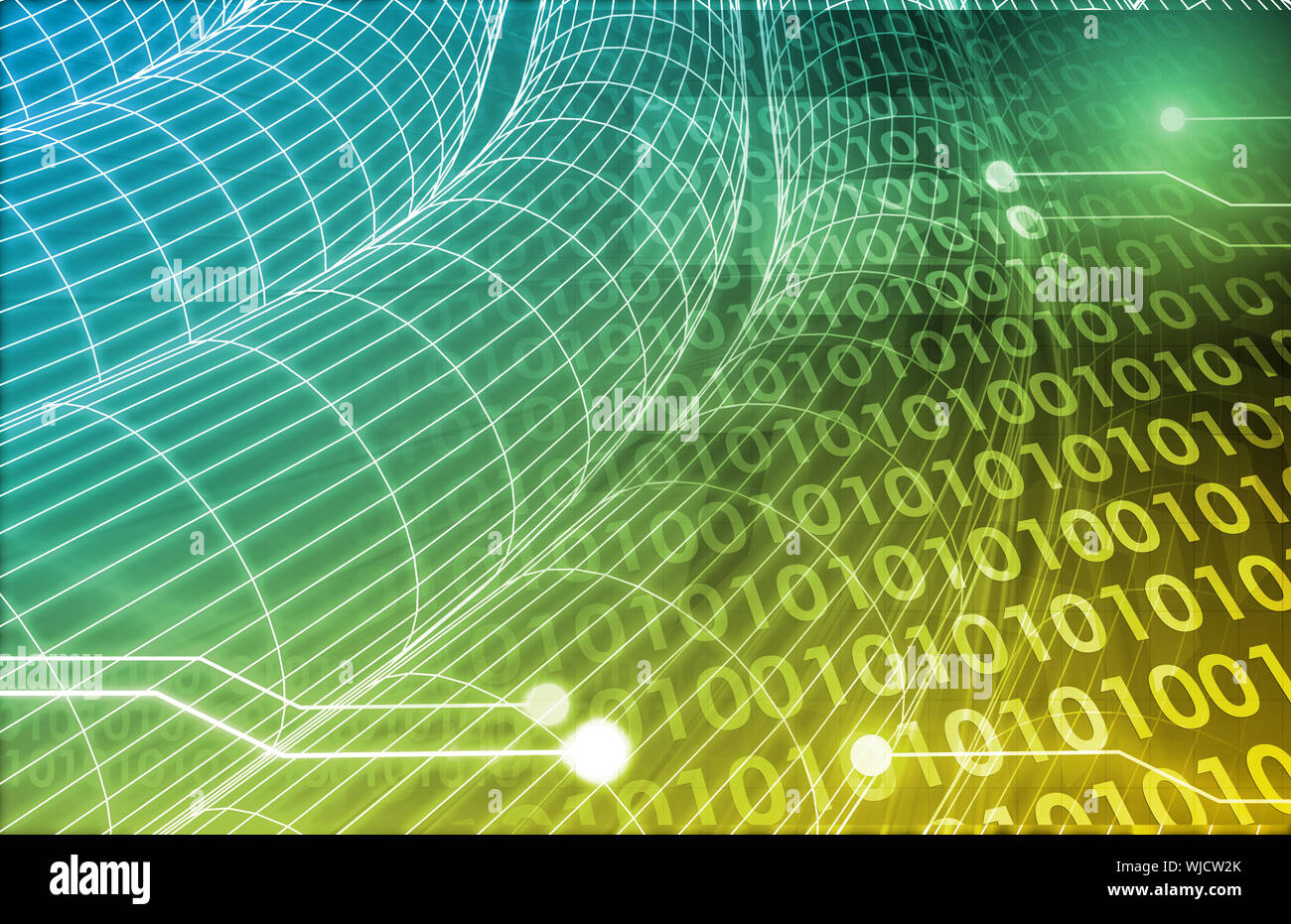 Digital Imagery with Data Network Transfer Art Stock Photo - Alamy